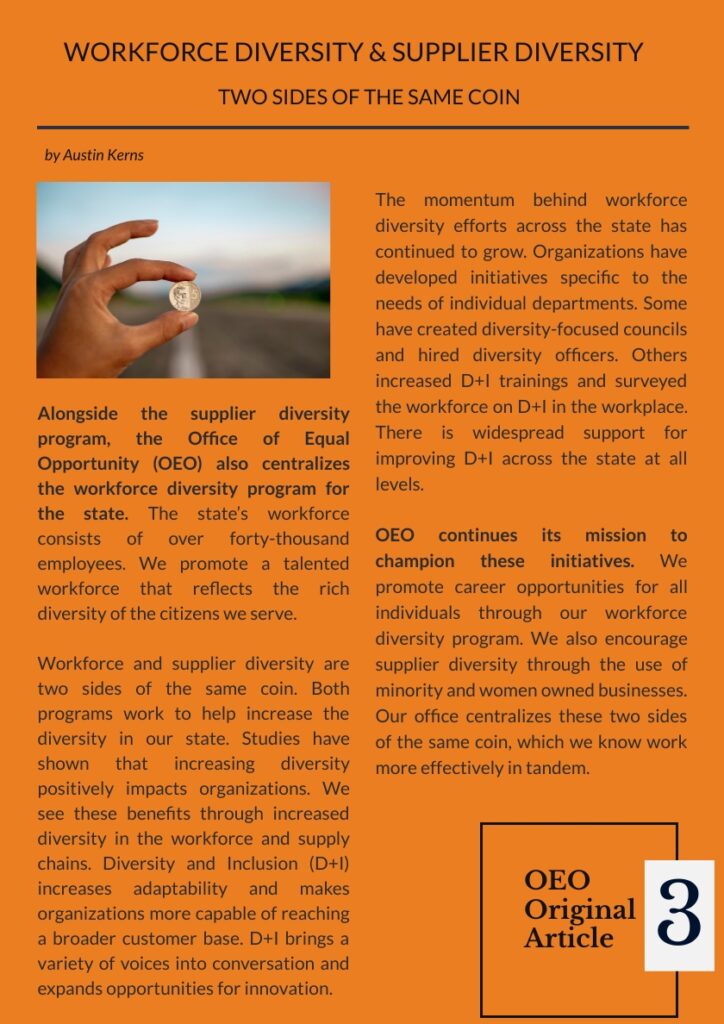 Supplier Diversity Newsletter: Workforce Diversity – Office of Equal ...